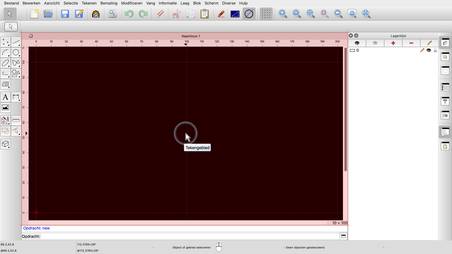 QCAD - Tutorial: 1.1 CAD-gereedschappen gebruiken